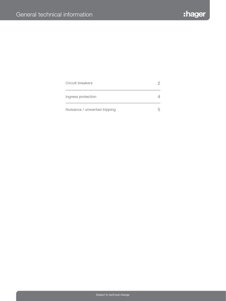 General Technical Information: Circuit Breakers | PDF | Power ...