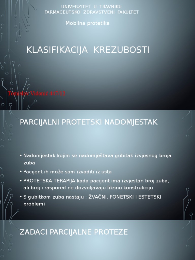 Klasifikacija Krezubosti | PDF
