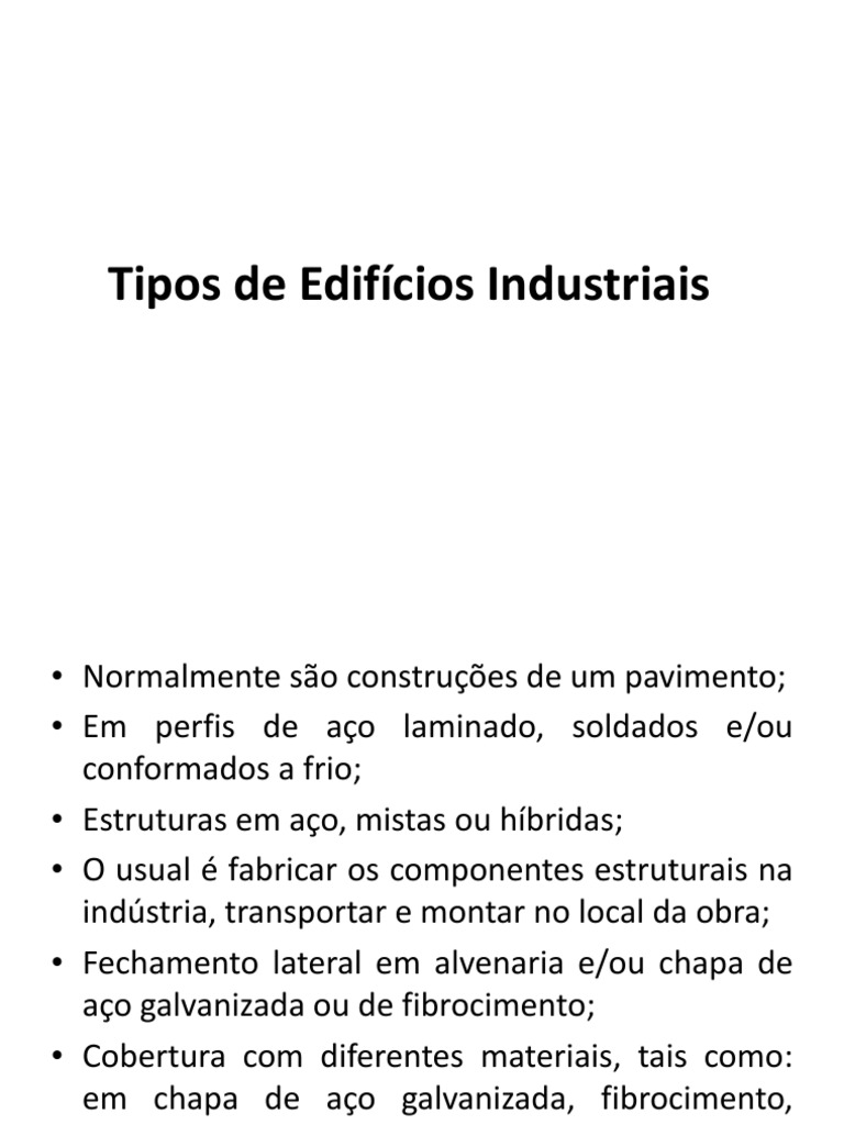 2 Tipos De Edificios Industriais Pdf Ponte Expansão Térmica
