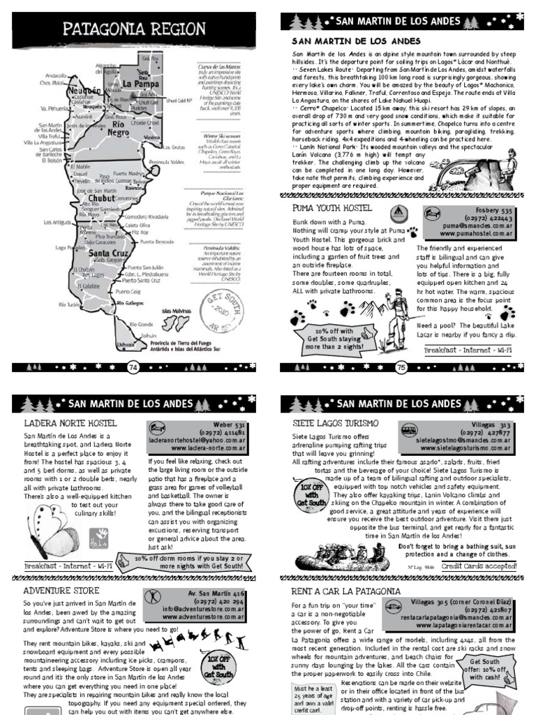 Explore San Martín de los Andes Hostels | PDF | Nature | Leisure