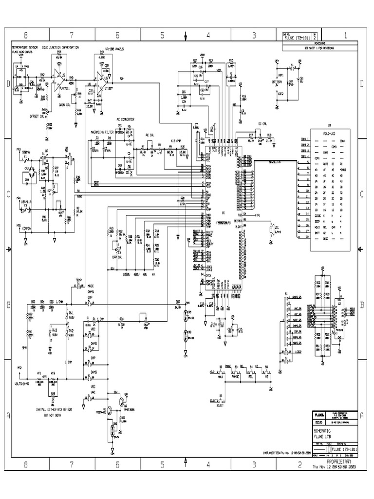 Fluke 17B Multimeter Schematic Diagram | PDF