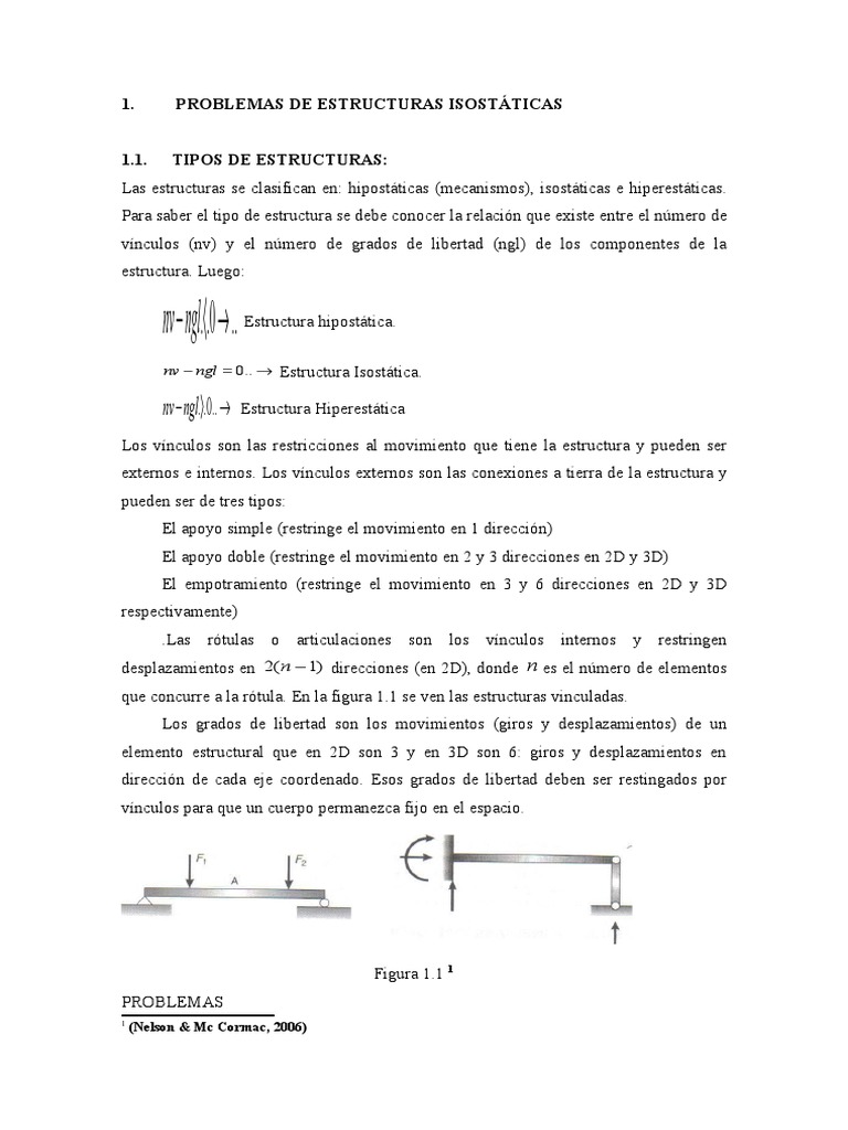 Estructuras Isostáticas | PDF | Ingeniería estructural | Física ...
