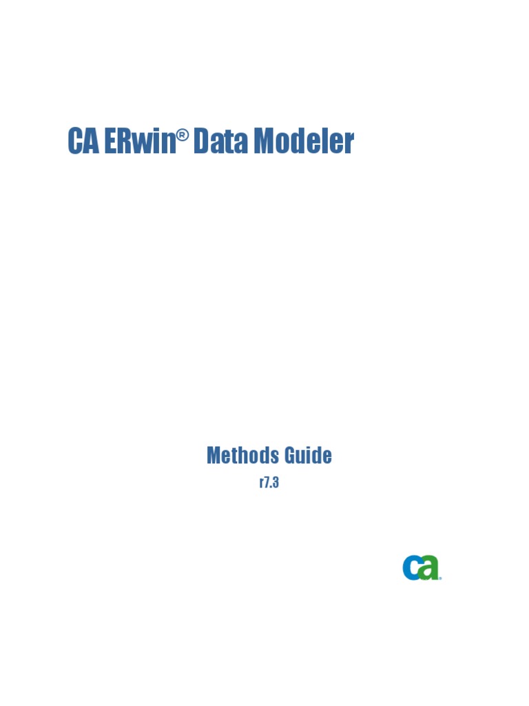 Ca Erwin Data Modeler: Methods Guide | PDF