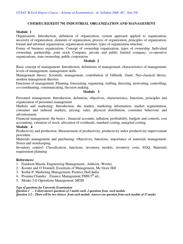 CUSAT B.Tech Syllabus 2006: EC Sem VII | PDF | Amplifier | Computer Network
