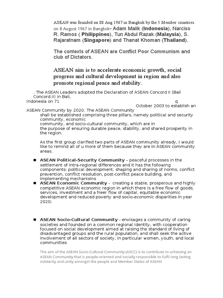 Asean Acript | PDF | Association Of Southeast Asian Nations ...