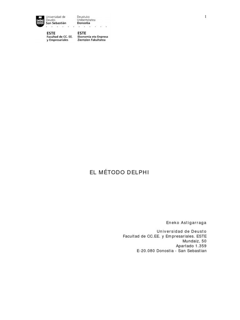 Metodo Delphi PDF | PDF