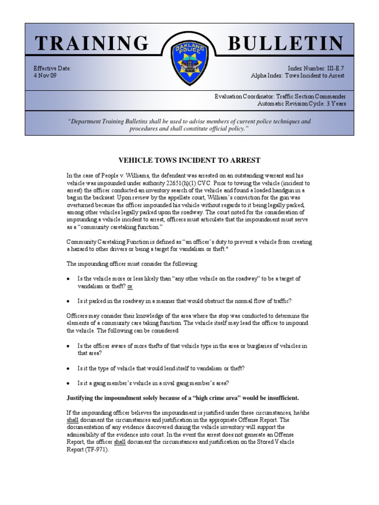 Training Bulletin PDF | PDF