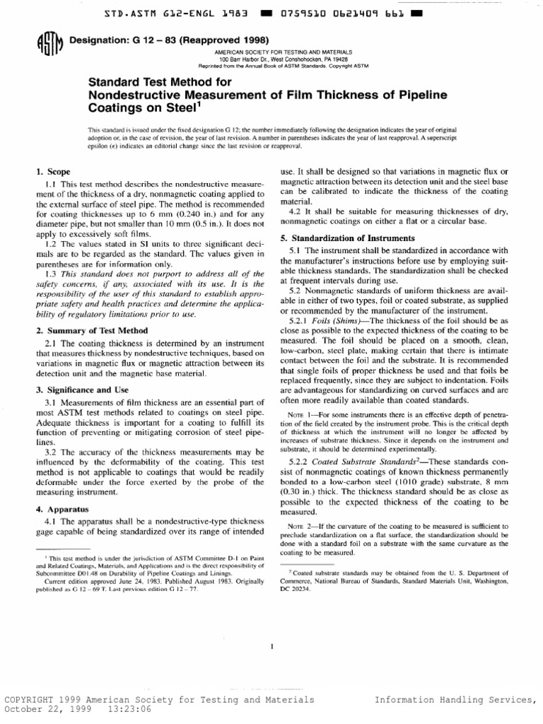 Astm G12 PDF | PDF