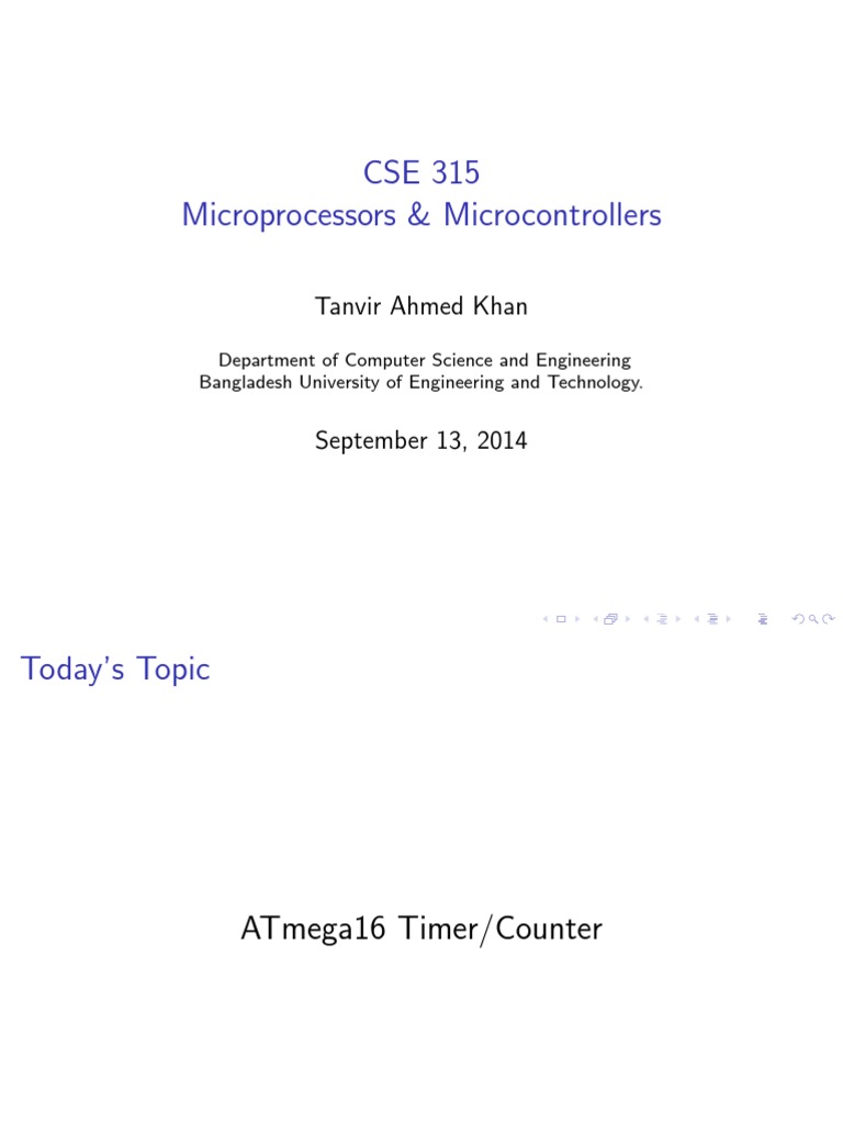 CSE 315 Microprocessors & Microcontrollers: Tanvir Ahmed Khan | PDF | Hertz | Microcontroller