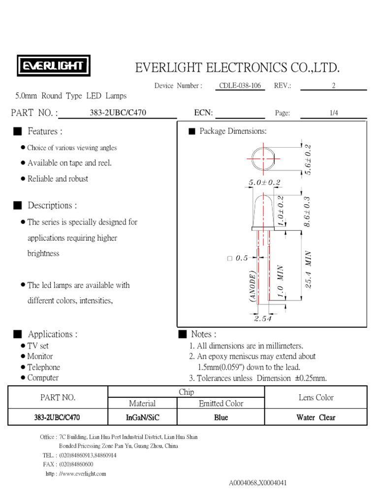 Datasheet LED | PDF