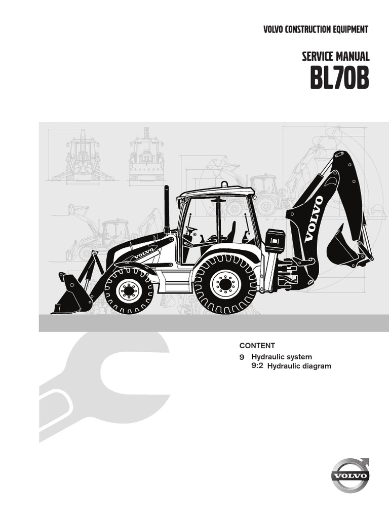 Service Manual BL70B, 9 Hydraulic System, Diagrams | PDF | Loader ...