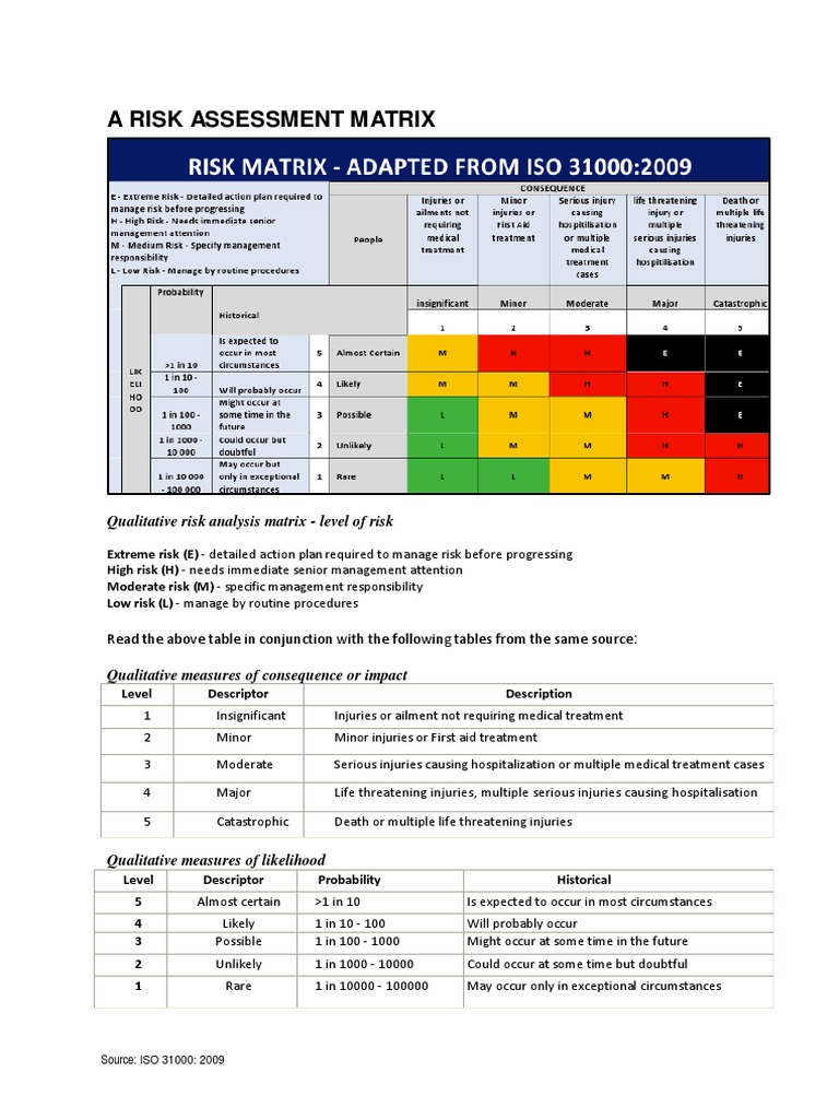 Risk Assessment Matrix (ISO) - 3 | PDF | Risk | Risk Management