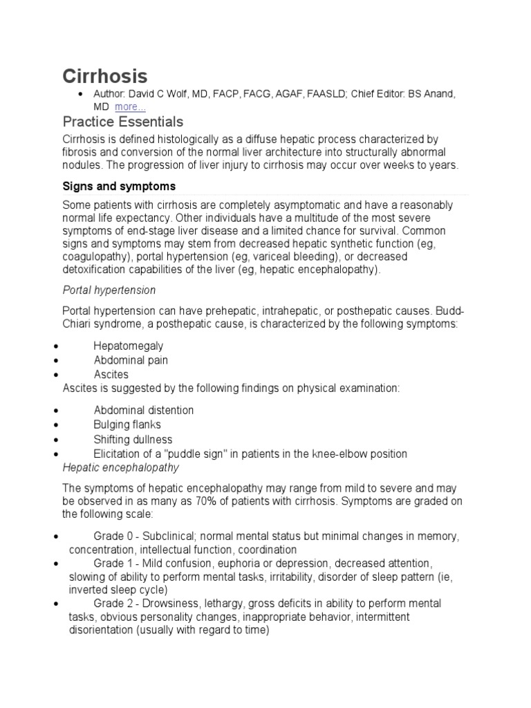 Cirrhosis | PDF | Cirrhosis | Liver