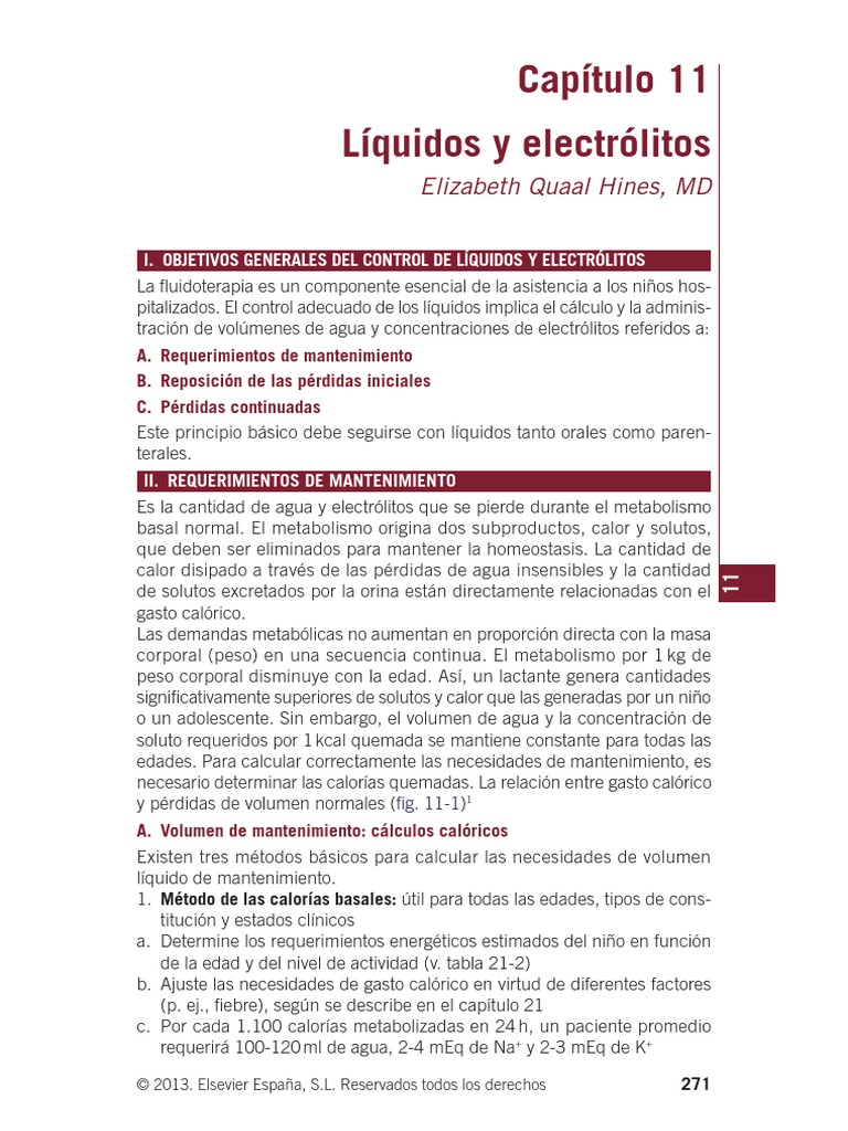 Liquido y Electrolitos | PDF | Potasio | Dieta y nutrición