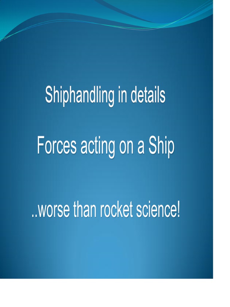 02.1 - Forces Acting On A Ship PDF | Download Free PDF | Buoyancy | Lever