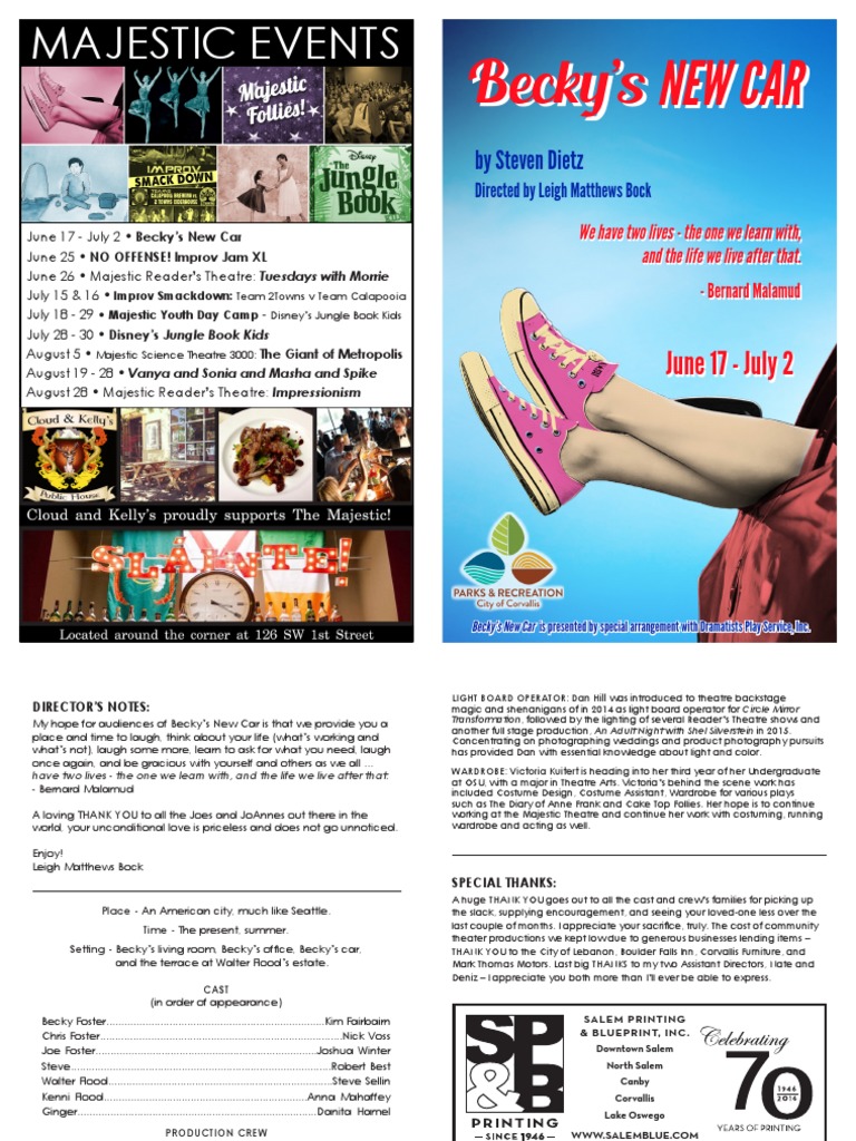 Beckys New Car Program | PDF | Theatre | Entertainment