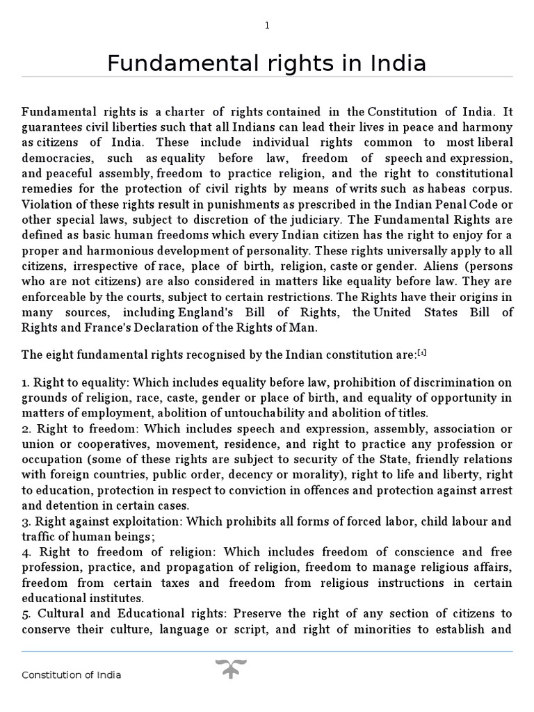 Assignment on The Constitution of India | Government And Personhood ...