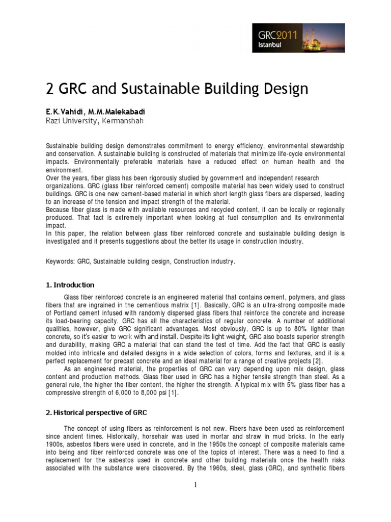 2 GRC and Sustainable Building Design | PDF | Building Materials ...