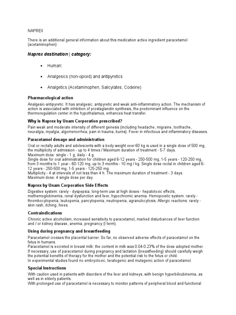 NAPREX | Analgesic | Medical Treatments