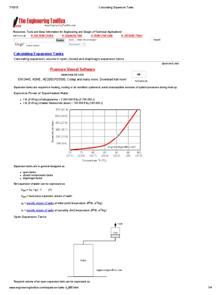 Calculating Expansion Tanks | PDF | Hvac | Water Heating
