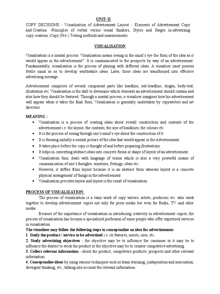 Imc Unit 2 Modified1 | PDF | Page Layout | Advertising