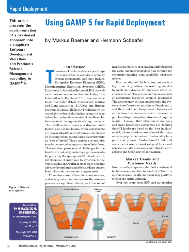 Using GAMP 5 For Rapid Deployment-09MA-Roemer | PDF | Software ...