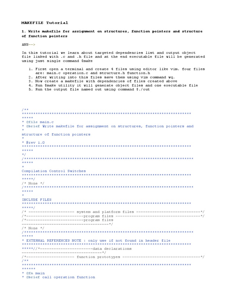 Tutorial On Makefile | PDF | Unix | Computer Data