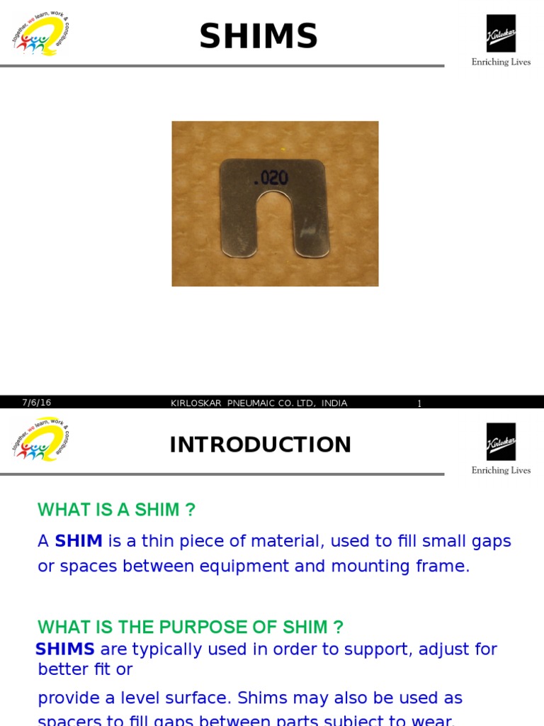 Shims | PDF | Equipment | Manufactured Goods
