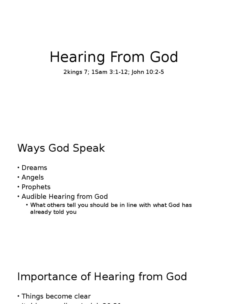 Hearing From God | PDF