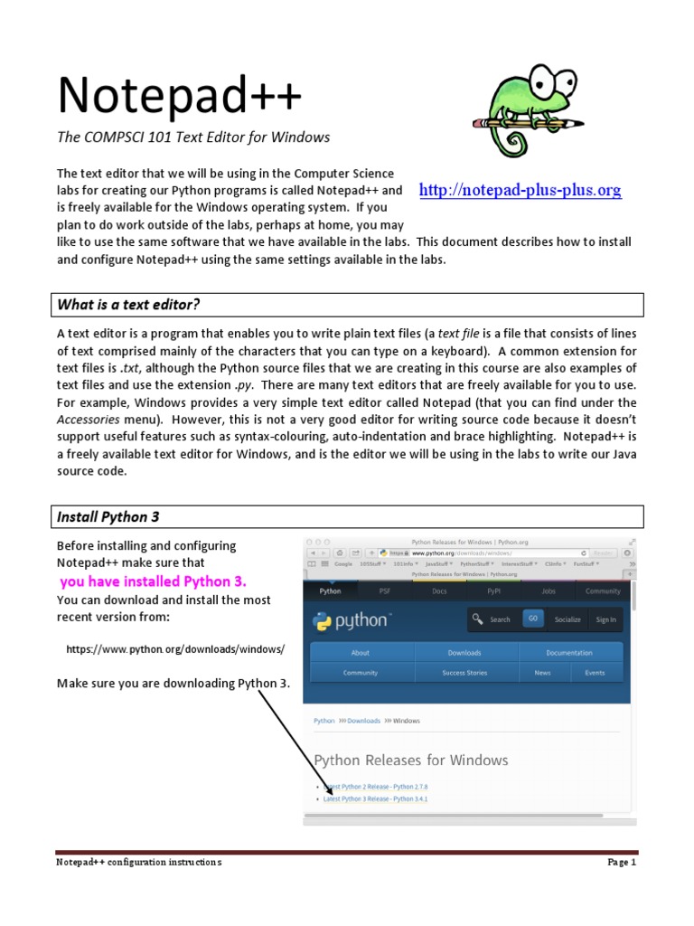 SetUp NotePad++ | Descargar gratis PDF | Command Line Interface | Text File