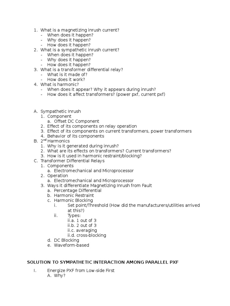 Guide To Sympathetic Tripping | PDF | Relay | Transformer