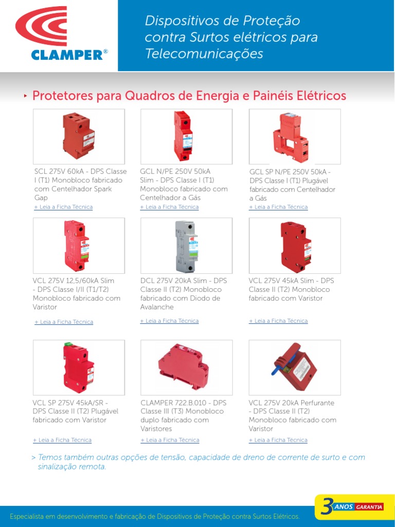 CLAMPER Catálogo Telecom Rev 16-06 | PDF | Ethernet | Protocolos de camada física