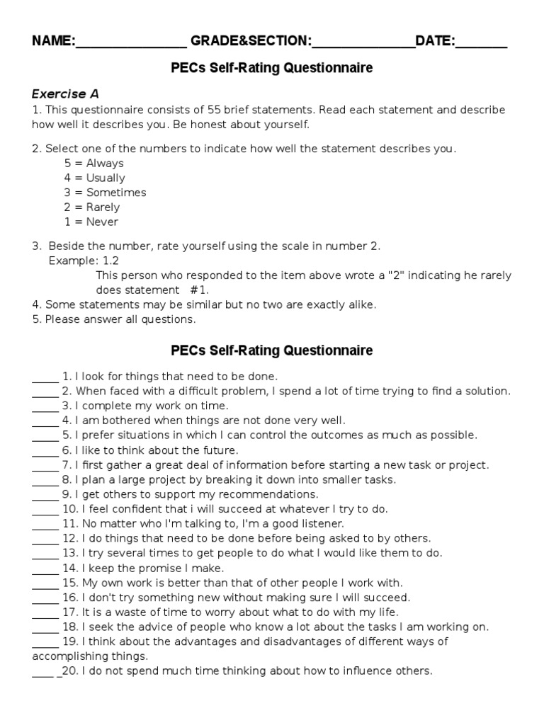 PECS | PDF | Questionnaire | Behavior Modification