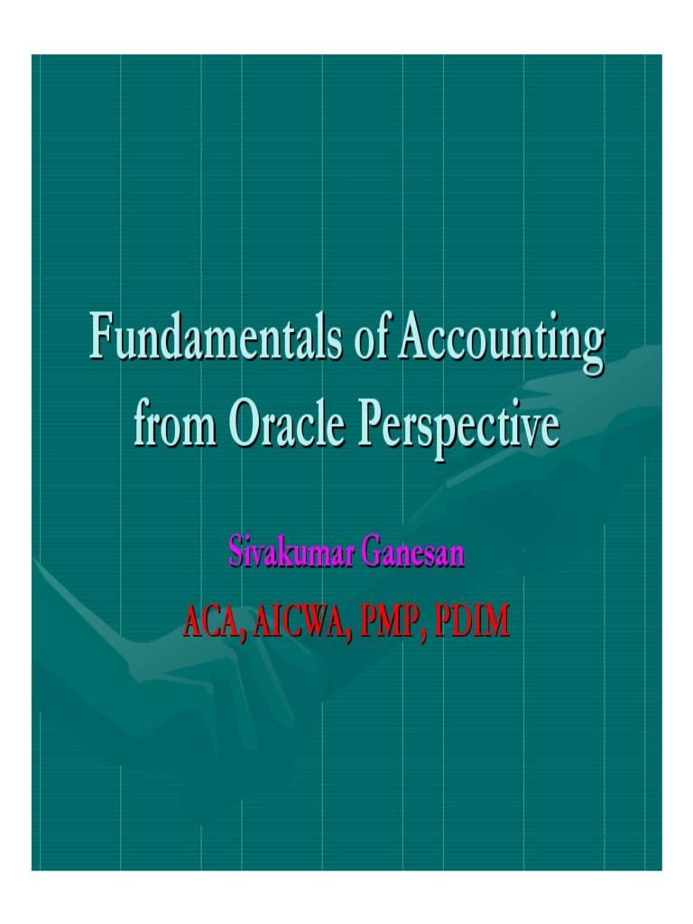 Basics of Accounting From Oracle Perspective PDF | PDF