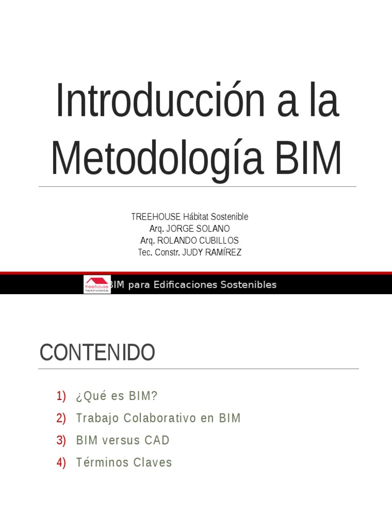 Introduccion A La Metodologia Bim Pdf Modelado De Información De
