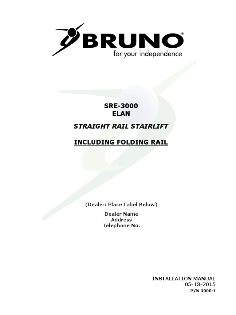 Bruno Sre 3000 Installation Manual Pdf
