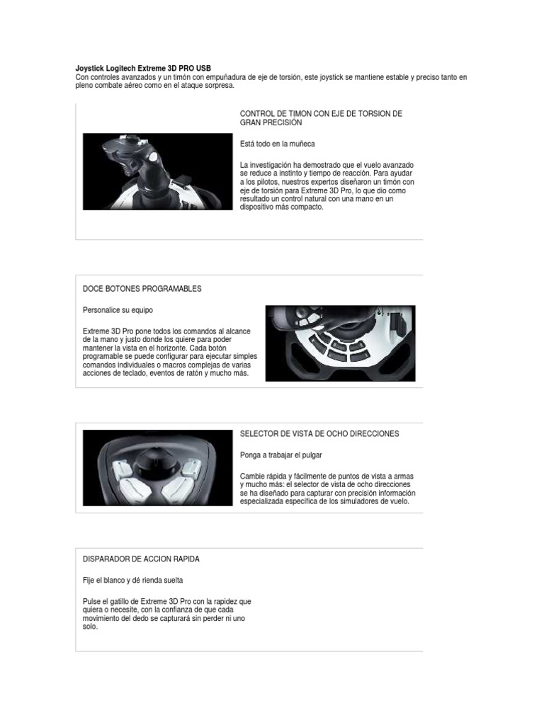 Joystick Logitech Extreme 3D PRO USB | PDF
