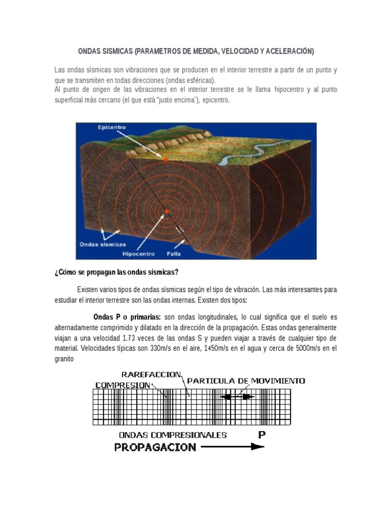 Ondas Sismicas | PDF | Refracción | Olas