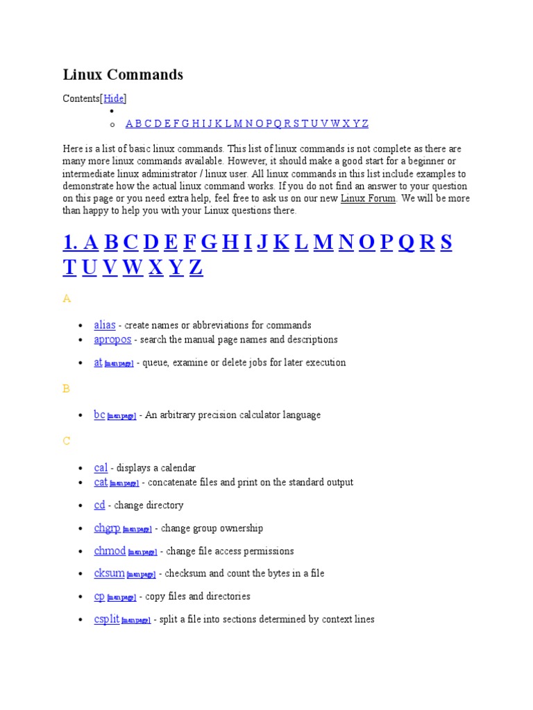 Linux Commands | PDF | Computer File | Computer Data