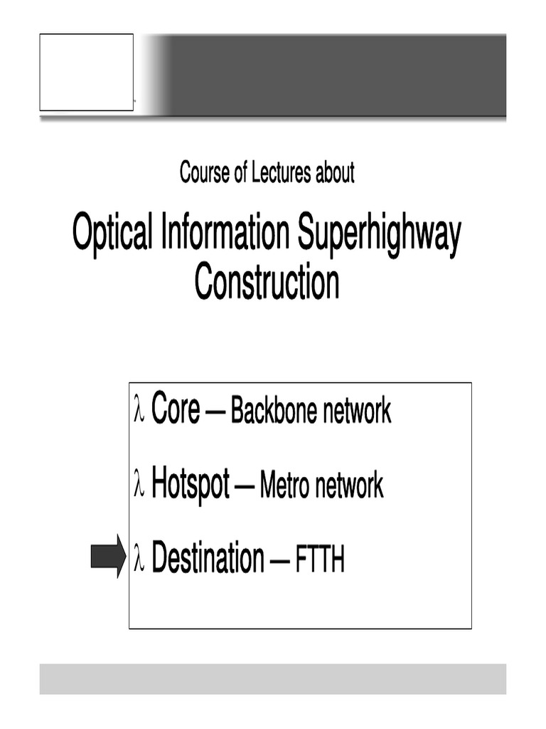 FiberToTheHome FTTH PDF | PDF | Fiber To The X | Computer Network