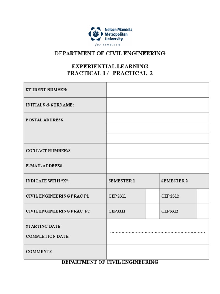 Civil Logbook 2013 | PDF | Experiential Education | Engineering