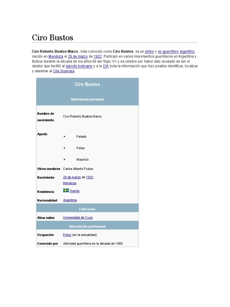 Ciro Bustos | PDF | Che Guevara | Política (general)