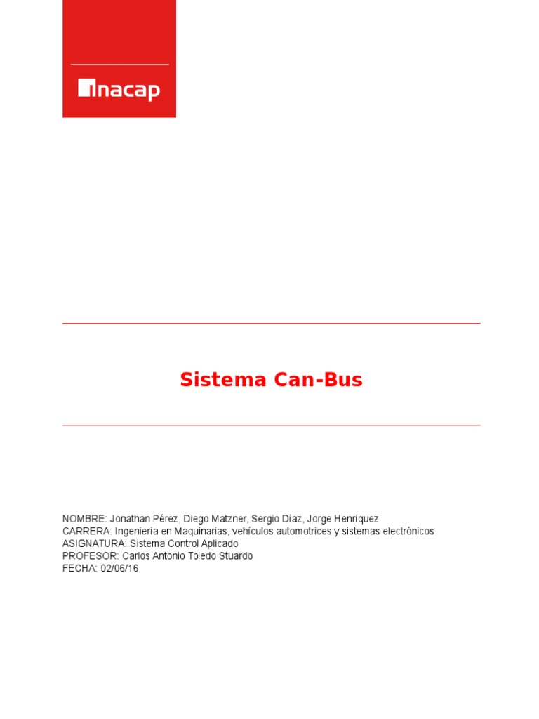 Tipos y estándares del CAN-Bus | PDF | Tecnología digital | Transmisión ...