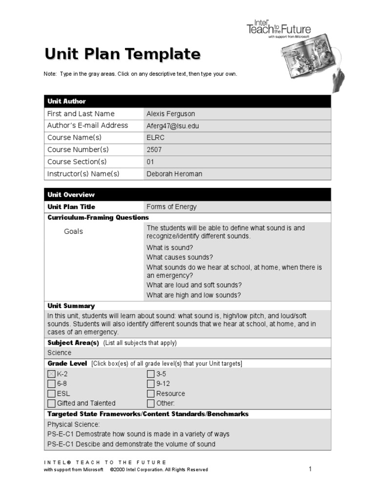 Sound Unit Plan | PDF | Internet | World Wide Web