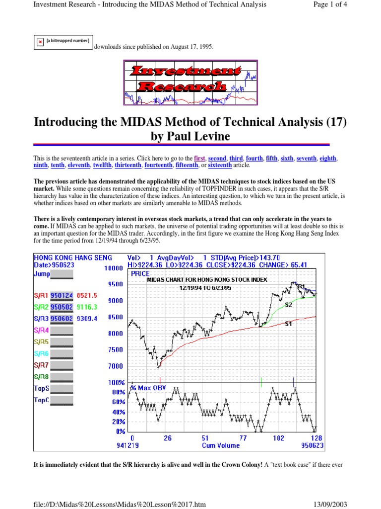 Midas | PDF | Technical Analysis | Stock Market Index