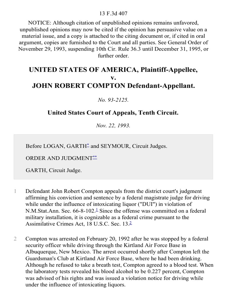 UNITED STATES OF AMERICA, Plaintiff-Appellee, v. JOHN ROBERT COMPTON ...