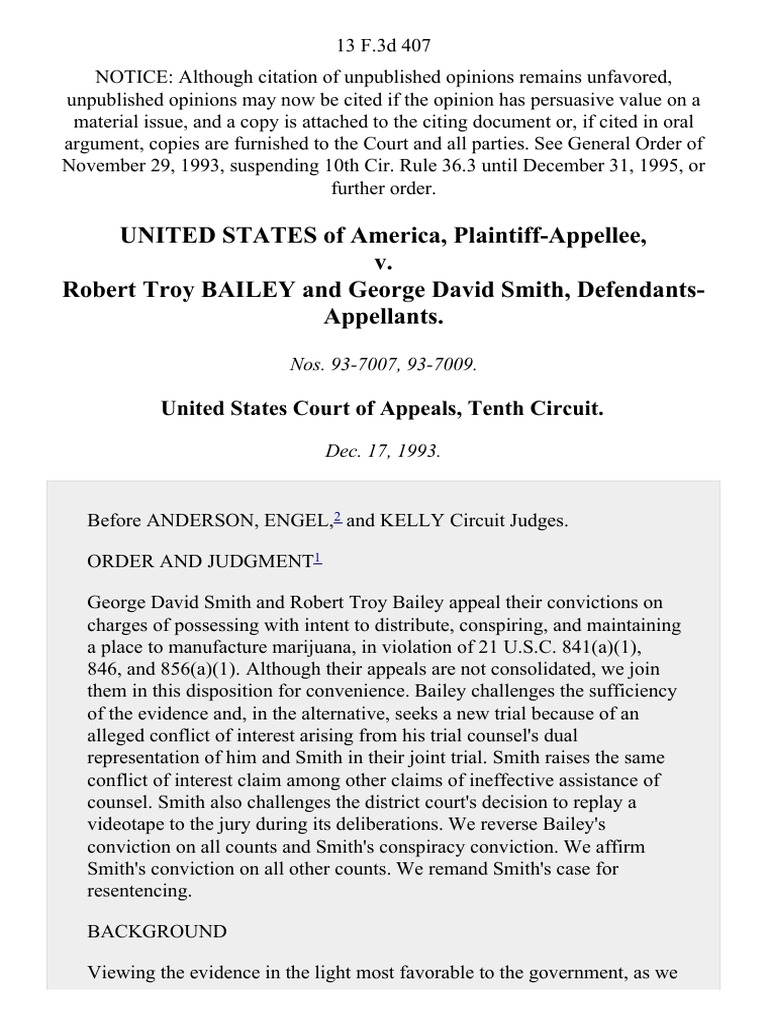 UNITED STATES of America, Plaintiff-Appellee, v. Robert Troy BAILEY and ...