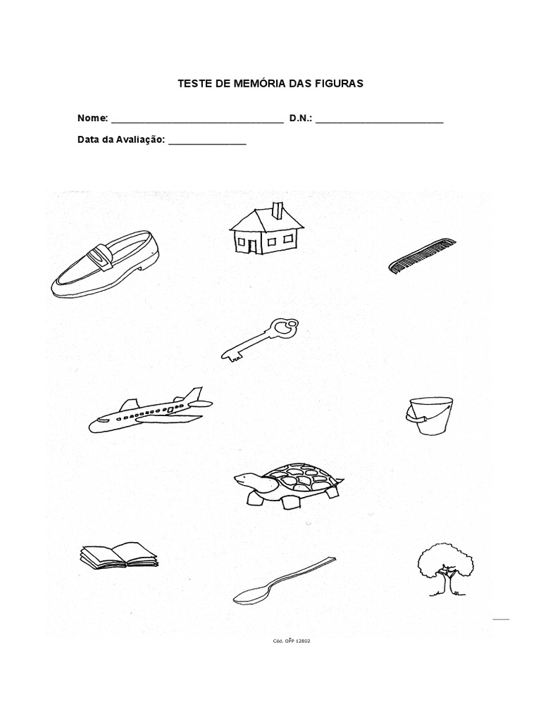 Teste de Memoria Das Figuras TMF | PDF