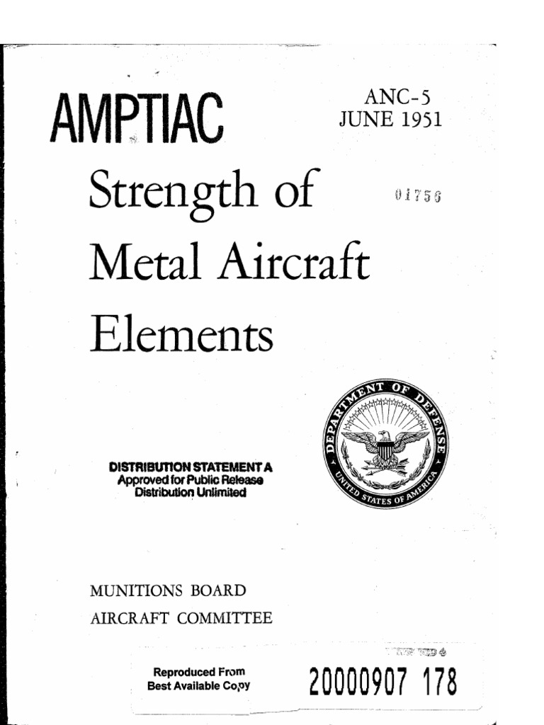 ANC 5 - Strength of Metal Aircraft Elements PDF | PDF