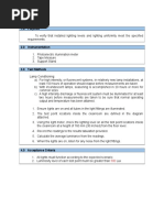 Light Intensity Level Test Report | PDF